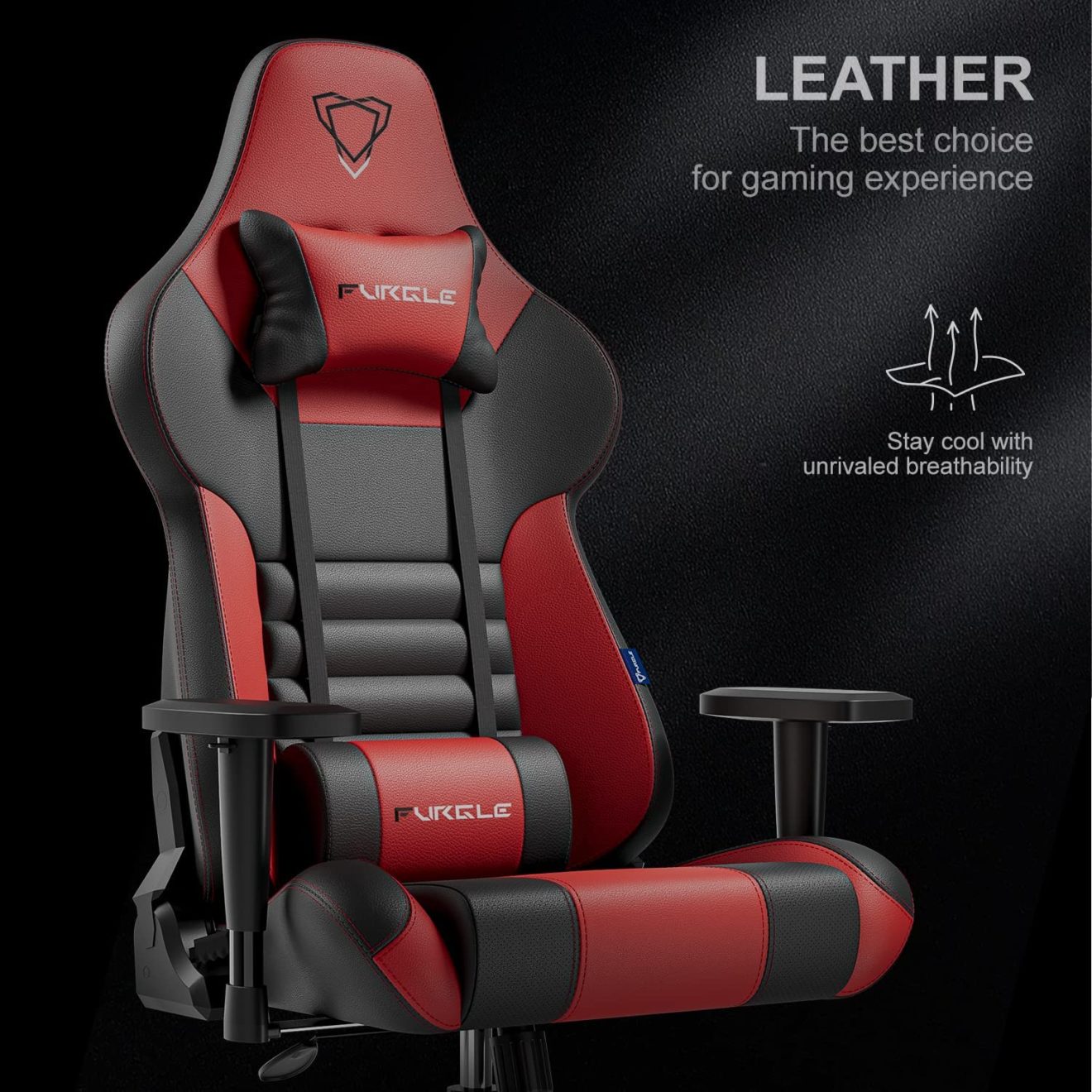 Furgle Gaming Chair, , PU Leather Ergonomic Video Game Chairs with ...
