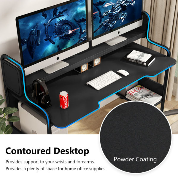 Gaming Desk, 55-Inch Computer Desk with Monitor Shelf – MecaWorks – EGYPT