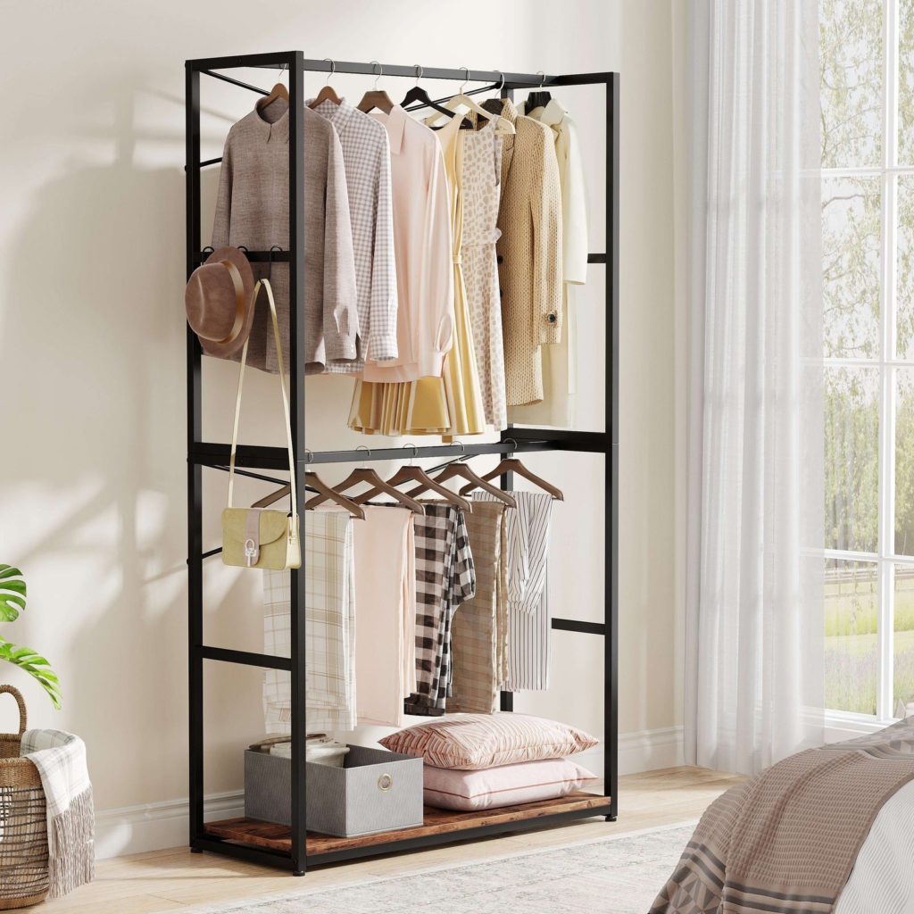 Freestanding Closet Organizer, Open Wardrobe Clothing Rack – MecaWorks ...