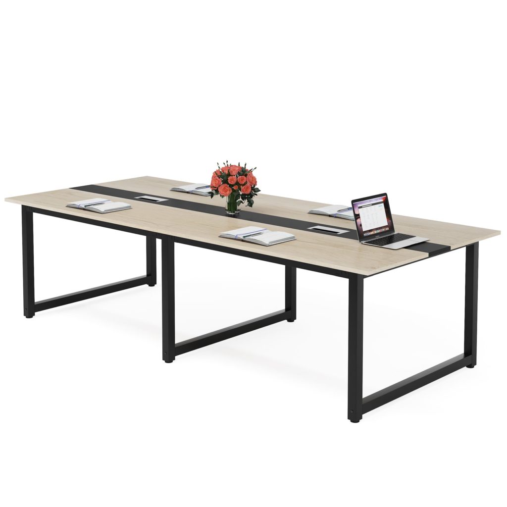 Conference Table, 8FT Rectangle Meeting Table Seminar Table – MecaWorks ...