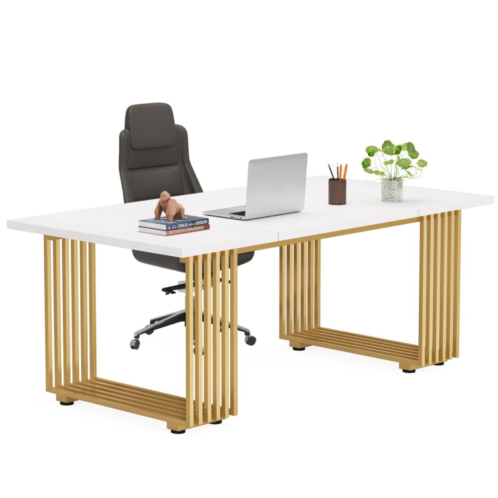 Executive Desk, 70.9″ Modern Office Computer Desk Conference Table ...