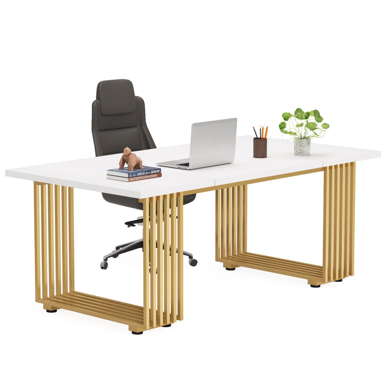 Executive Desk, 70.9″ Modern Office Computer Desk Conference Table ...