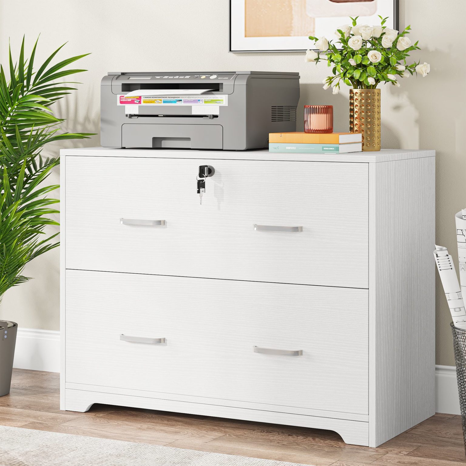 File Cabinet, Modern Lateral Storage Cabinet with 2-Drawer – MecaWorks ...