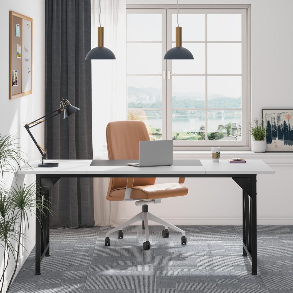 Conference Table, Rectangular 183 CM Meeting Table Desk with Splicing ...