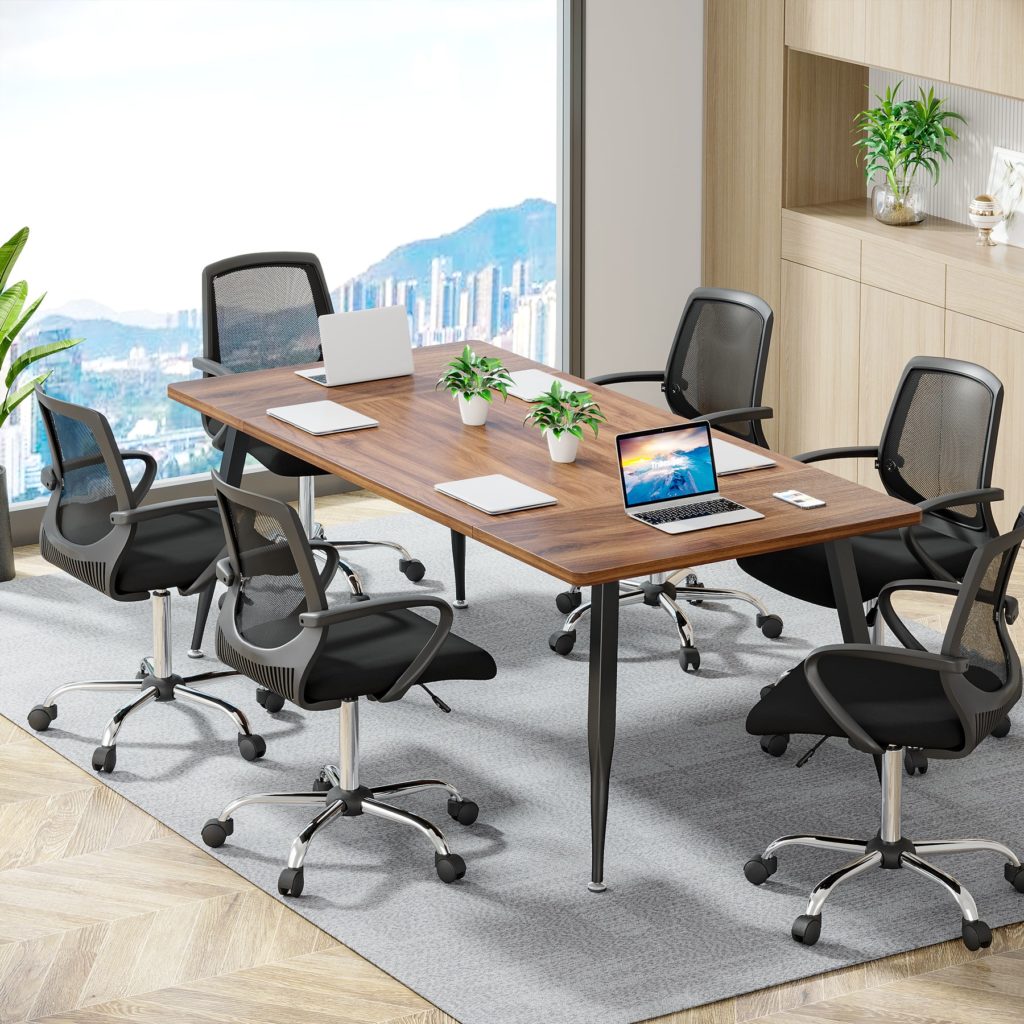 6FT Conference Table, Rectangular Meeting Room Seminar Table ...