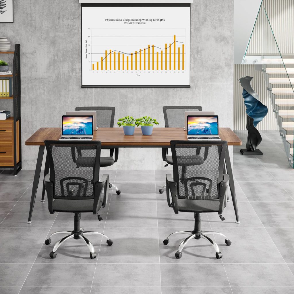 6FT Conference Table, Rectangular Meeting Room Seminar Table ...