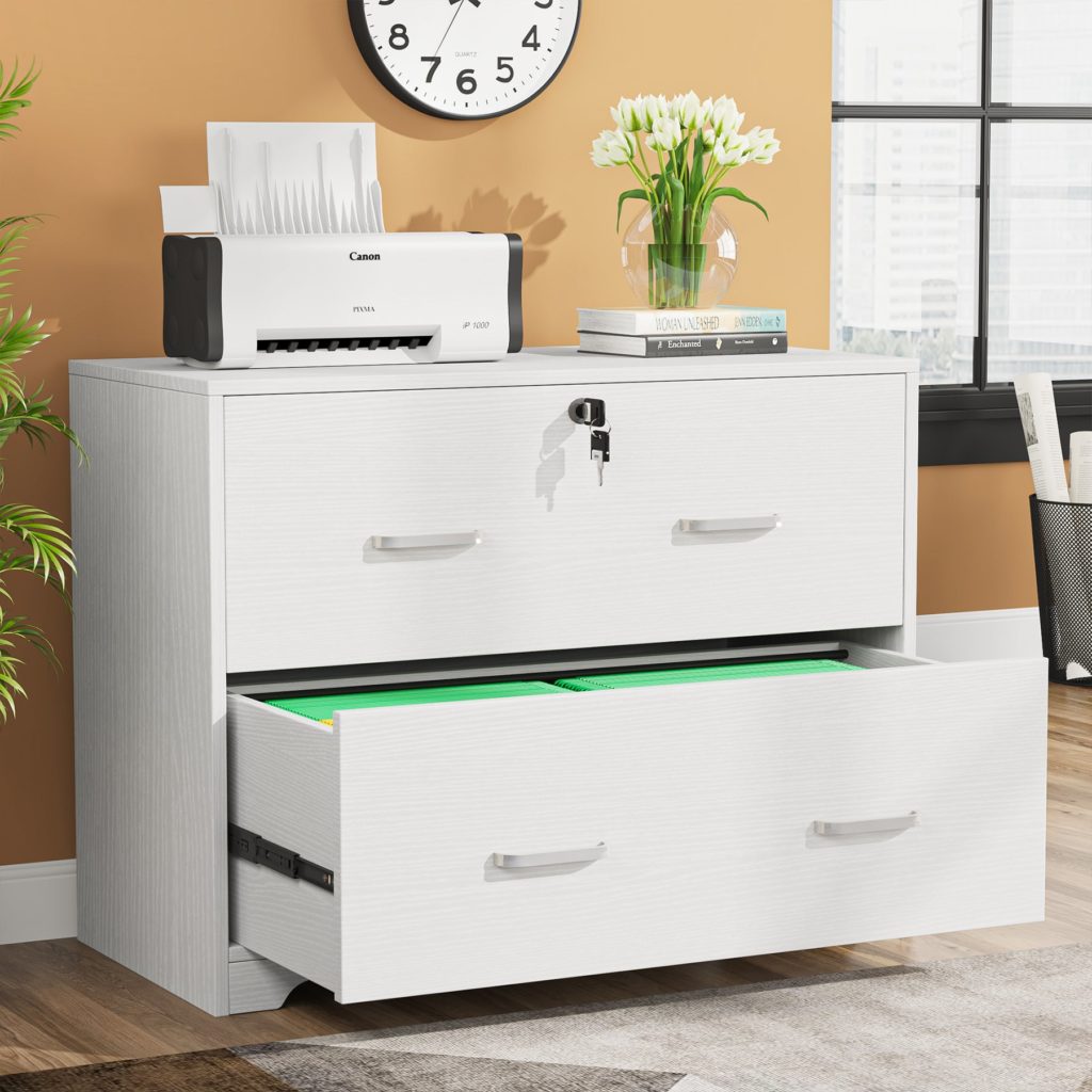File Cabinet, Modern Lateral Storage Cabinet with 2-Drawer – MecaWorks ...
