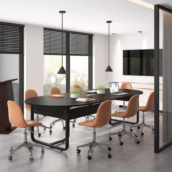 Conference Table, 8FT Oval Meeting Table with Splice Board – MecaWorks ...