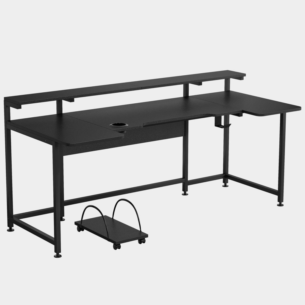 Gaming Desk, 74.8 Inches U Shaped Computer Desk with Hutch – MecaWorks ...