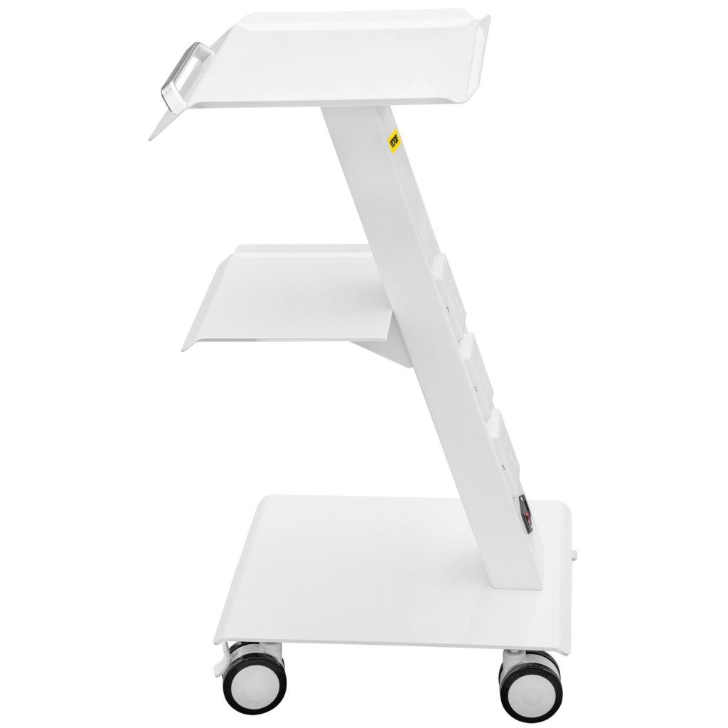 Lab Trolley, Built-in Socket Rolling Lab Cart, 3 Layers Tray Rolling ...